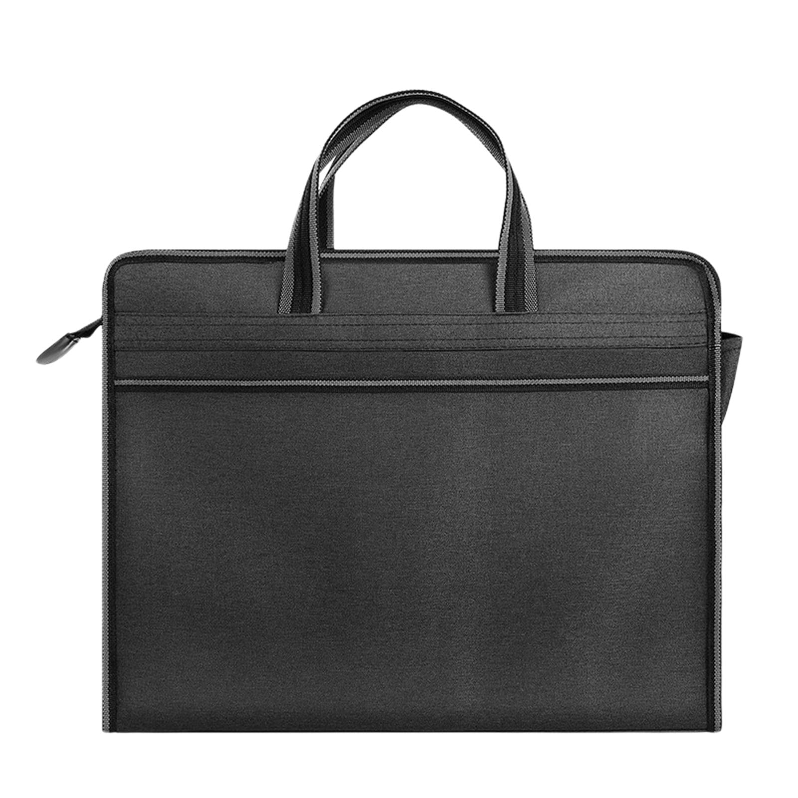 Document Bag, Portable Briefcase with Pocket, Oxford Laptop Bag with ...