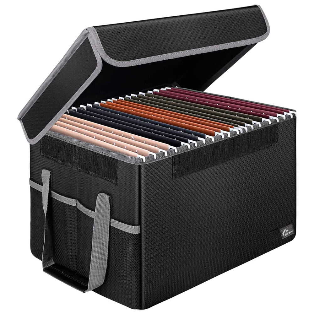 Document Box Waterproof Fireproof File Box, Collapsible Filing Cabinet ...