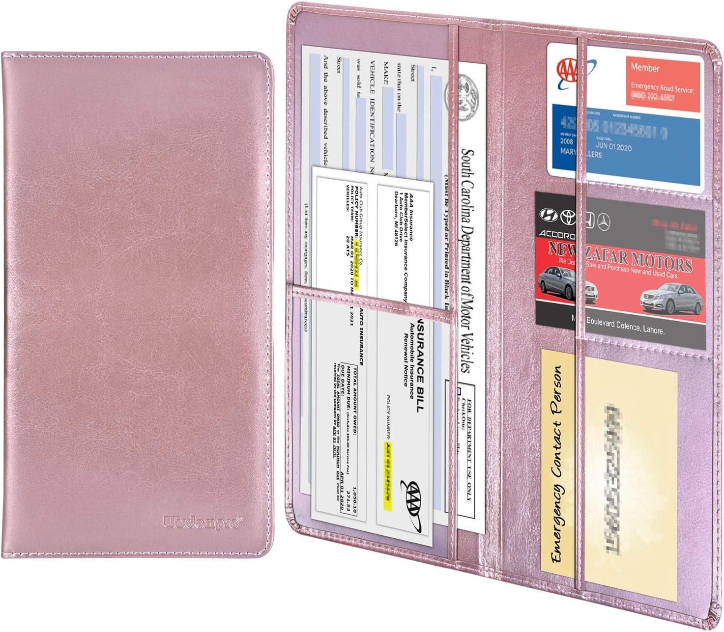Document Holder Organiser, PU Leather and Registration Holders Wallet ...