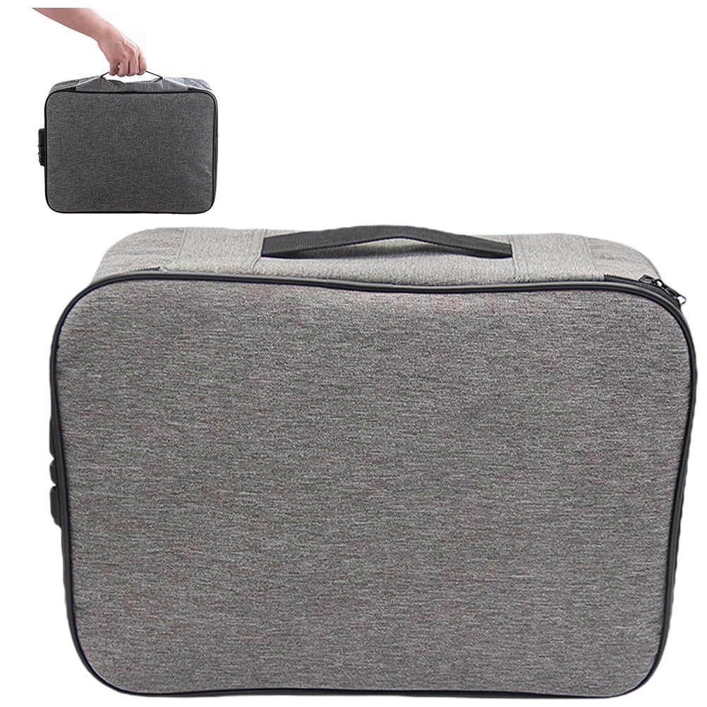 Document Lock Box Combination Portable Office File Storage Bag ...