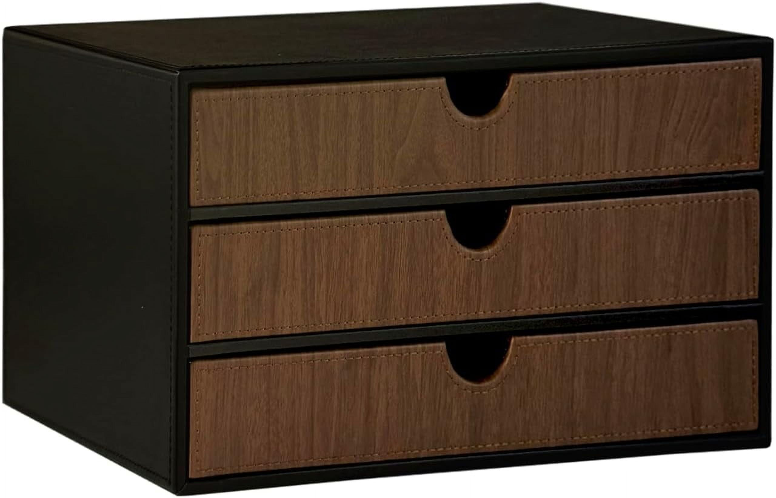 Document Organizer, 3-Drawer File Cabinet Document Storage Box, Office ...
