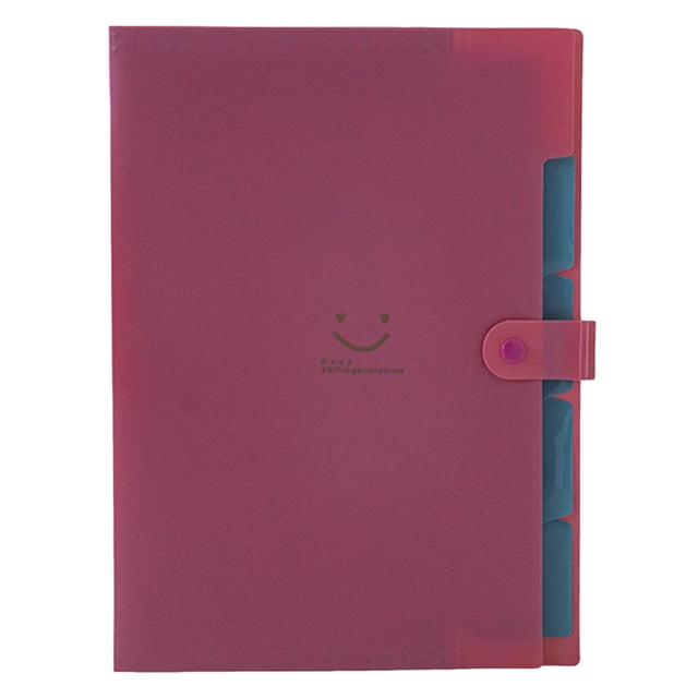 Document Organizer Colorful File Folder with Smile Face Design A4 Size ...
