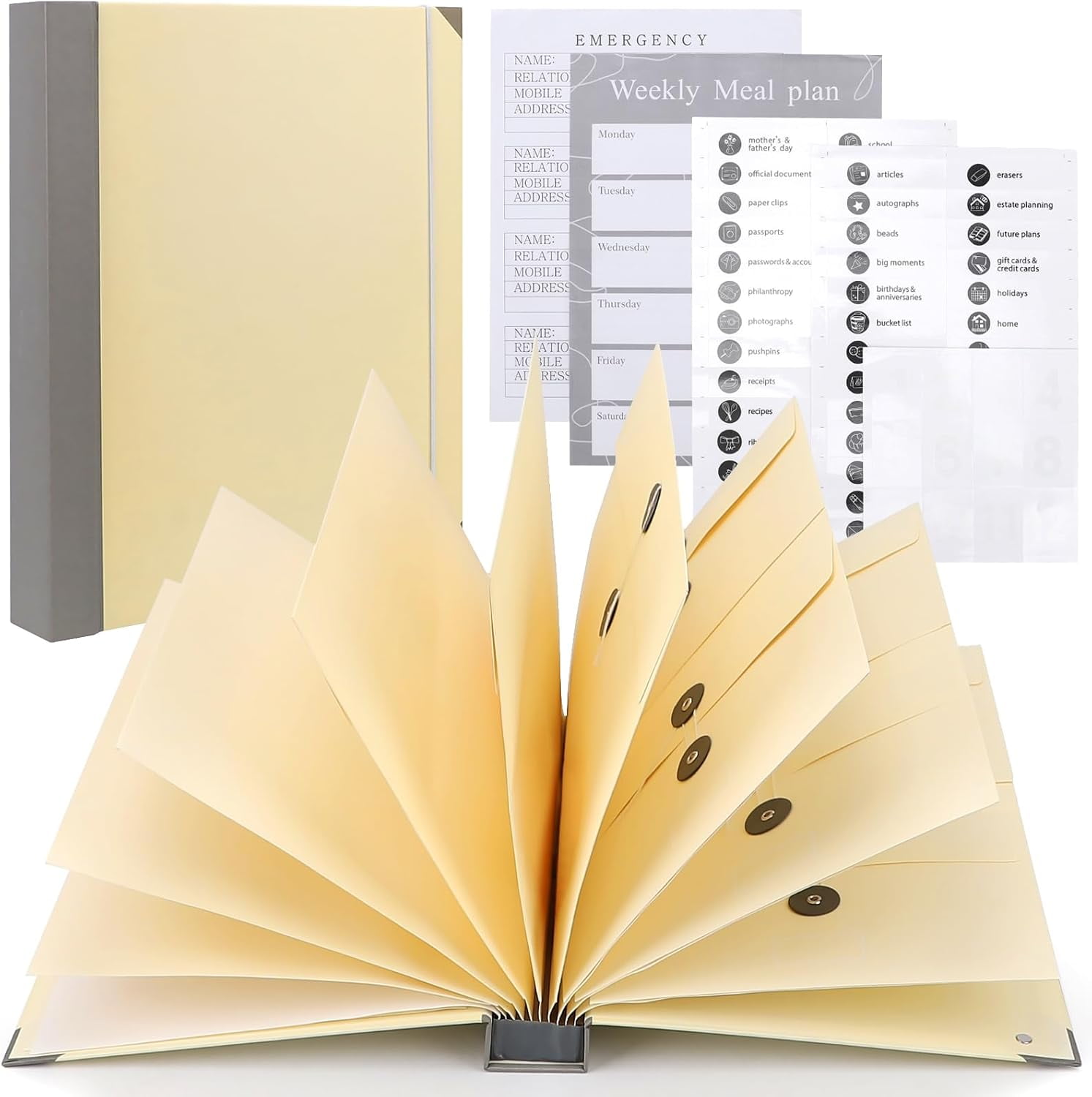 Document Organizer Folio, Folio Folders with Pockets, in Case I Go ...