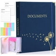 Document Organizer Linen Folio Folders with 9 Pockets, 3-Ring Accordion ...
