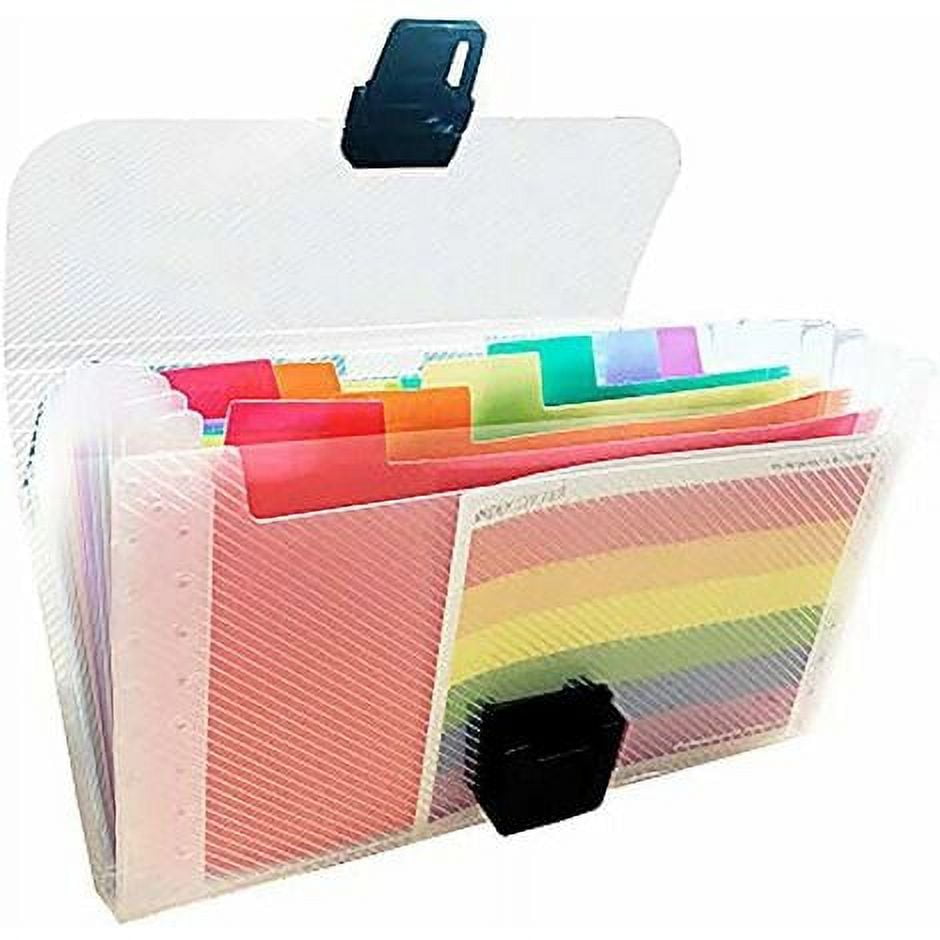 Document Organizer Rainbow Multicolor Plastic Expandable Sorter Small ...