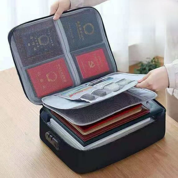 Document Organizer with Safe Code Lock, Waterproof Storage Pouch ...