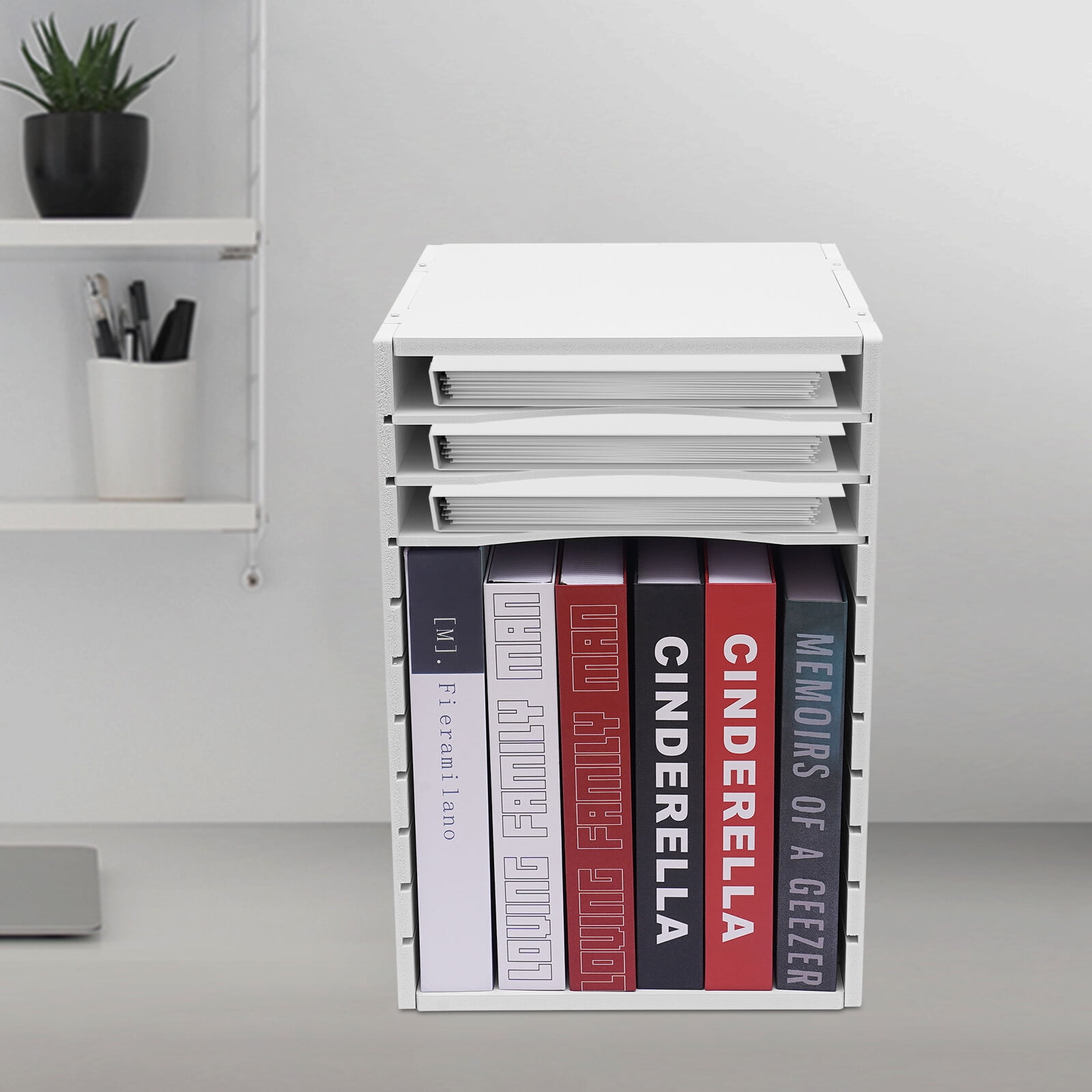 Document Organizer Vertical Desktop Sorter 11-Compartments Paper ...