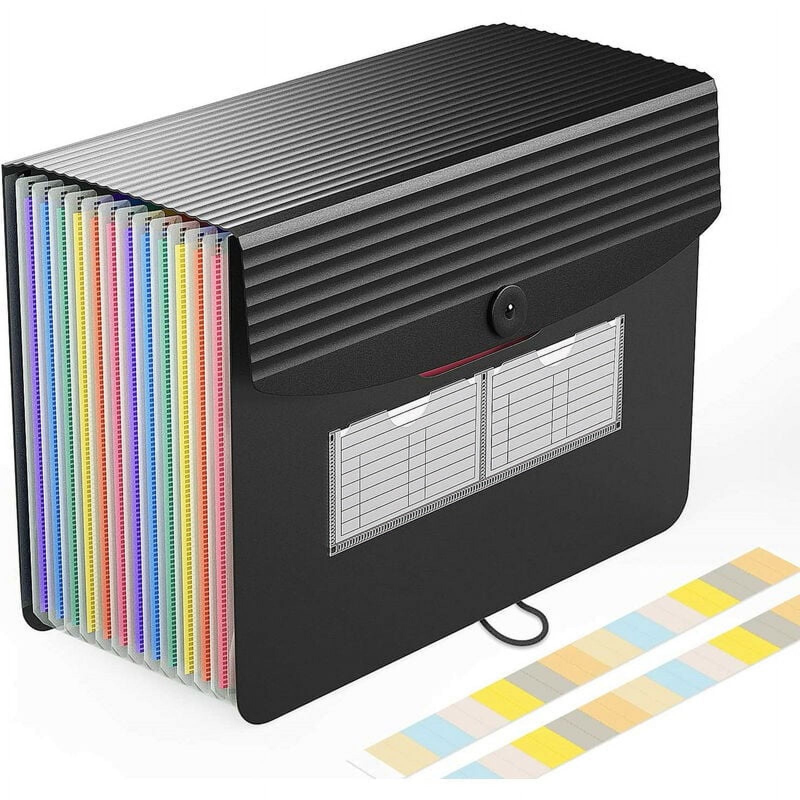 Document Paperwork Receipt Organiser, Flexible Lid, Multicolor Design ...