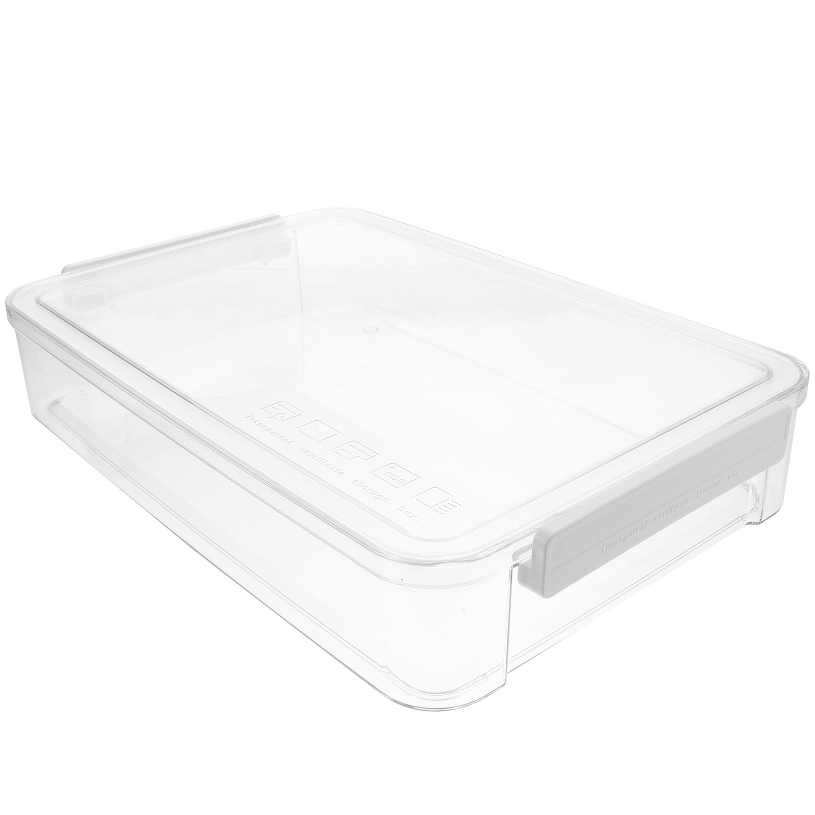 Document Storage Box Transparent File Organizer Document Paper ...