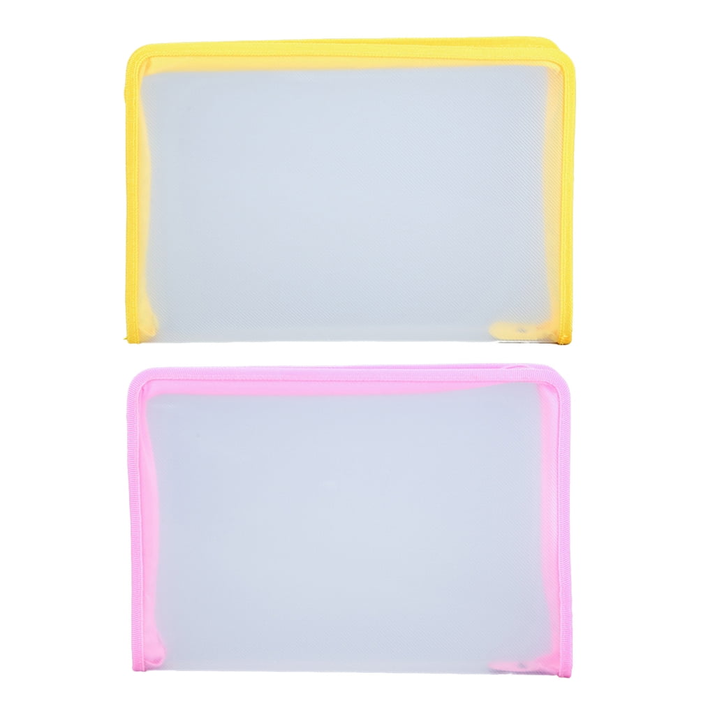 Document Wallet File Folders Zipper Bag School Office Storage Plastic ...