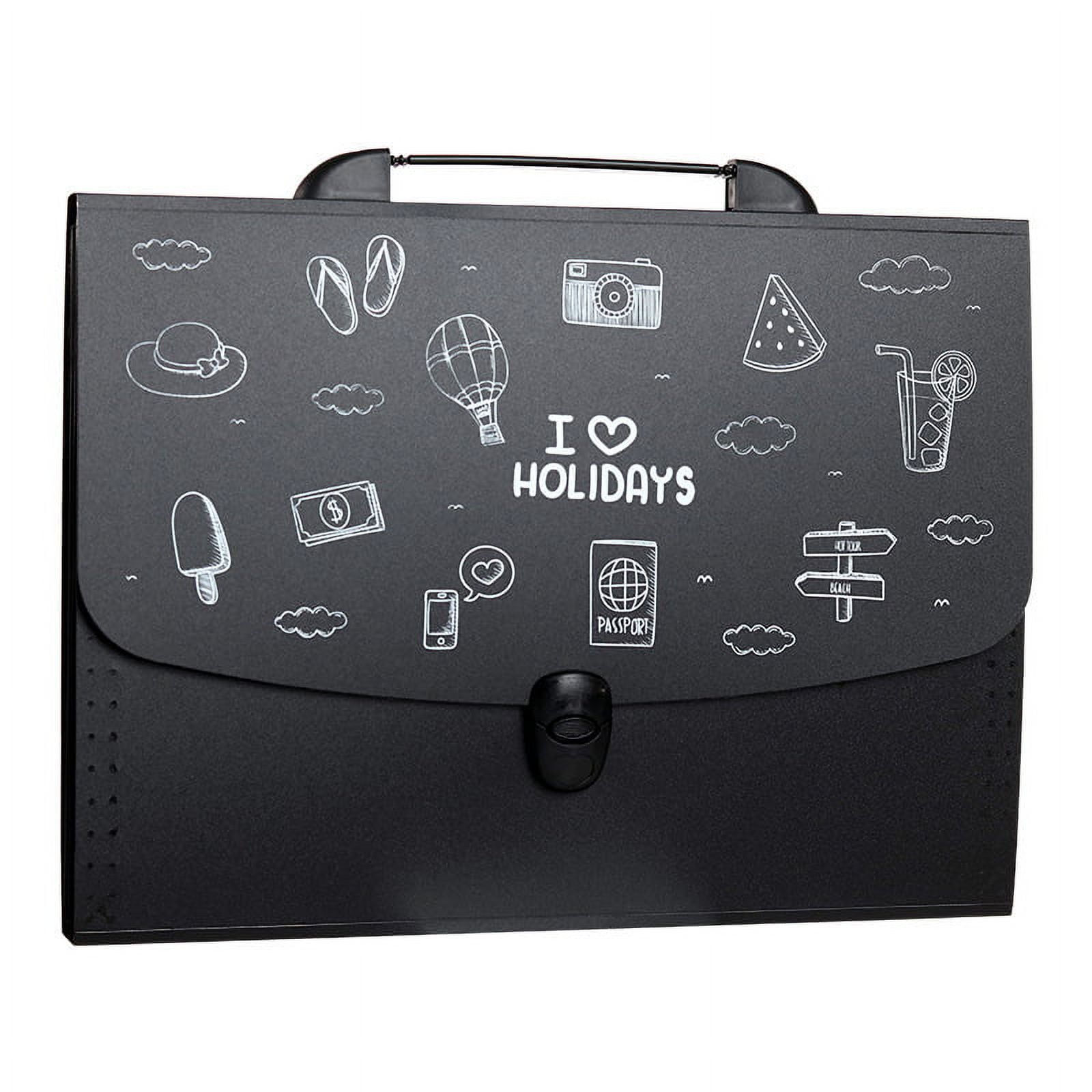 Document briefcase, Polypropylene, 32.5 x 24.5 x 3 cm, Black/White ...