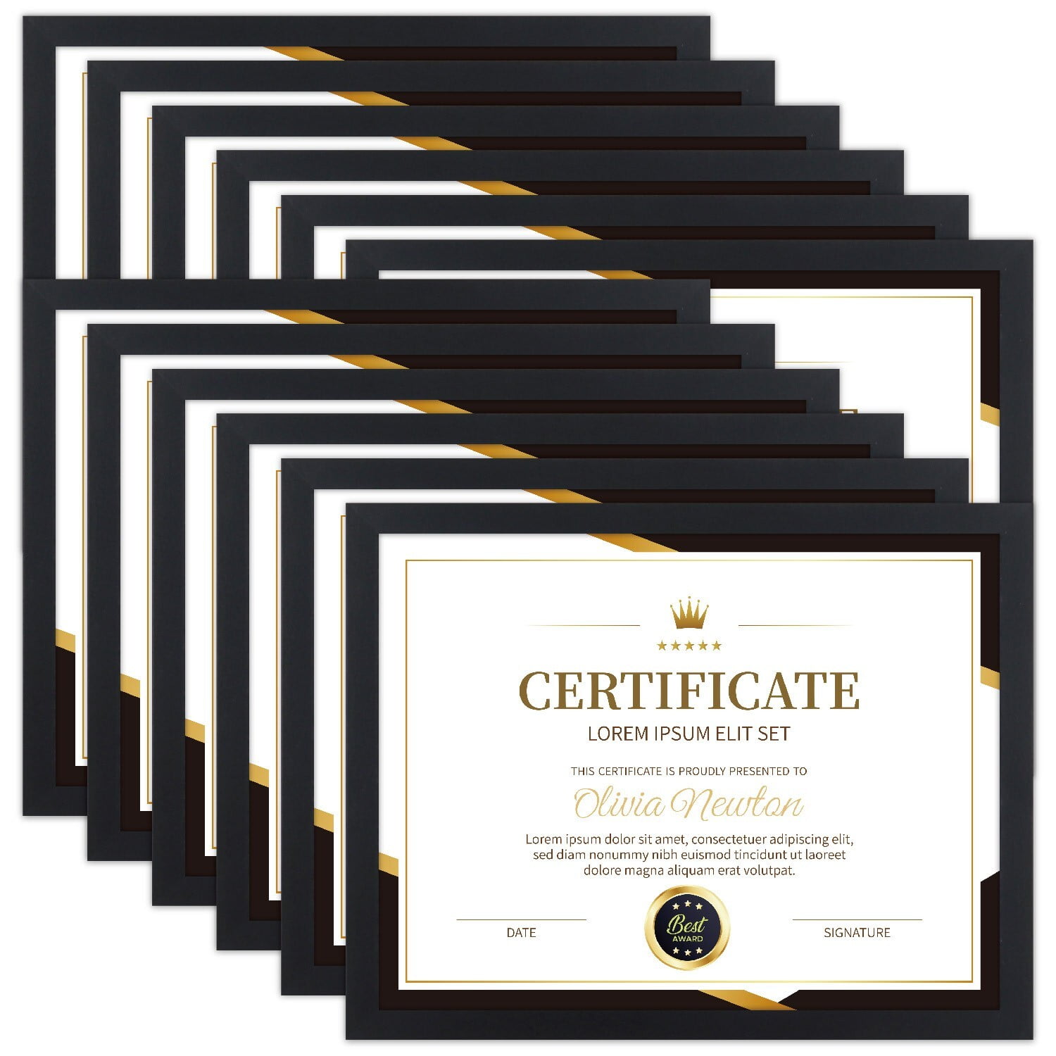 Document frames 8.5x11 Certificate Frames for Wall Or Tabletop , Set of ...