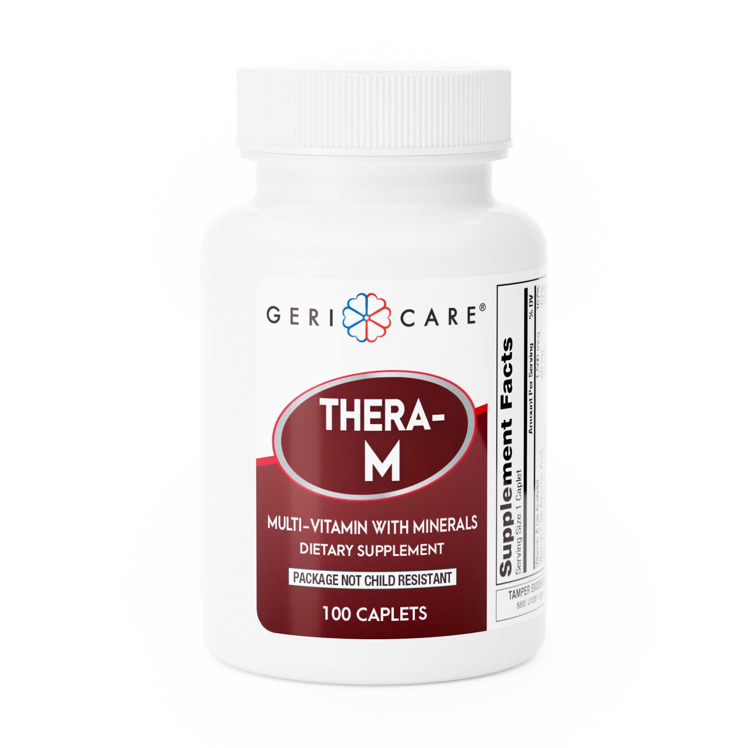 Geri-Care Thera-Tabs M, Multivitamin with Minerals Supplement, Caplets ...