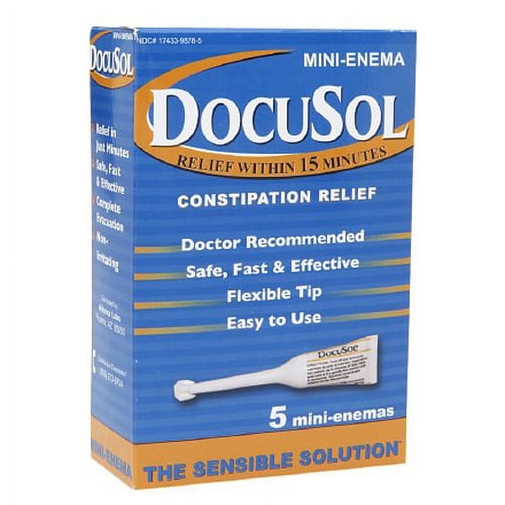Docusol Constipation Relief Sensible Solution, Mini Enemas - 5 Ea, 2 ...