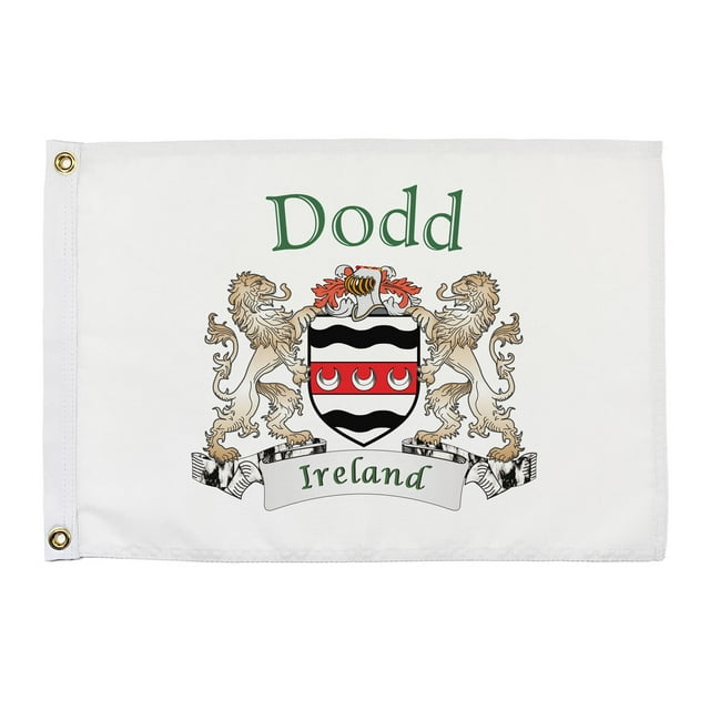 Dodd Irish Coat of Arms Small White Flag - 16"x10.5" inches - Walmart.com