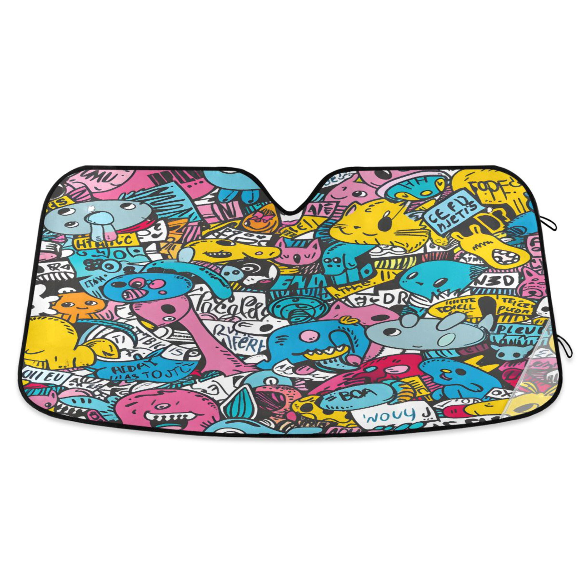 Doddle Animals and Words Windshield Sun Shade Automobile Visor ...