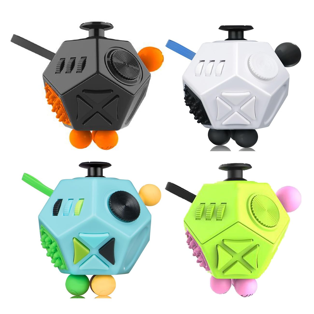 Dodecagon Fidget Toys Set-12 Side Fidget Toy Cube,Relieves Stress ...