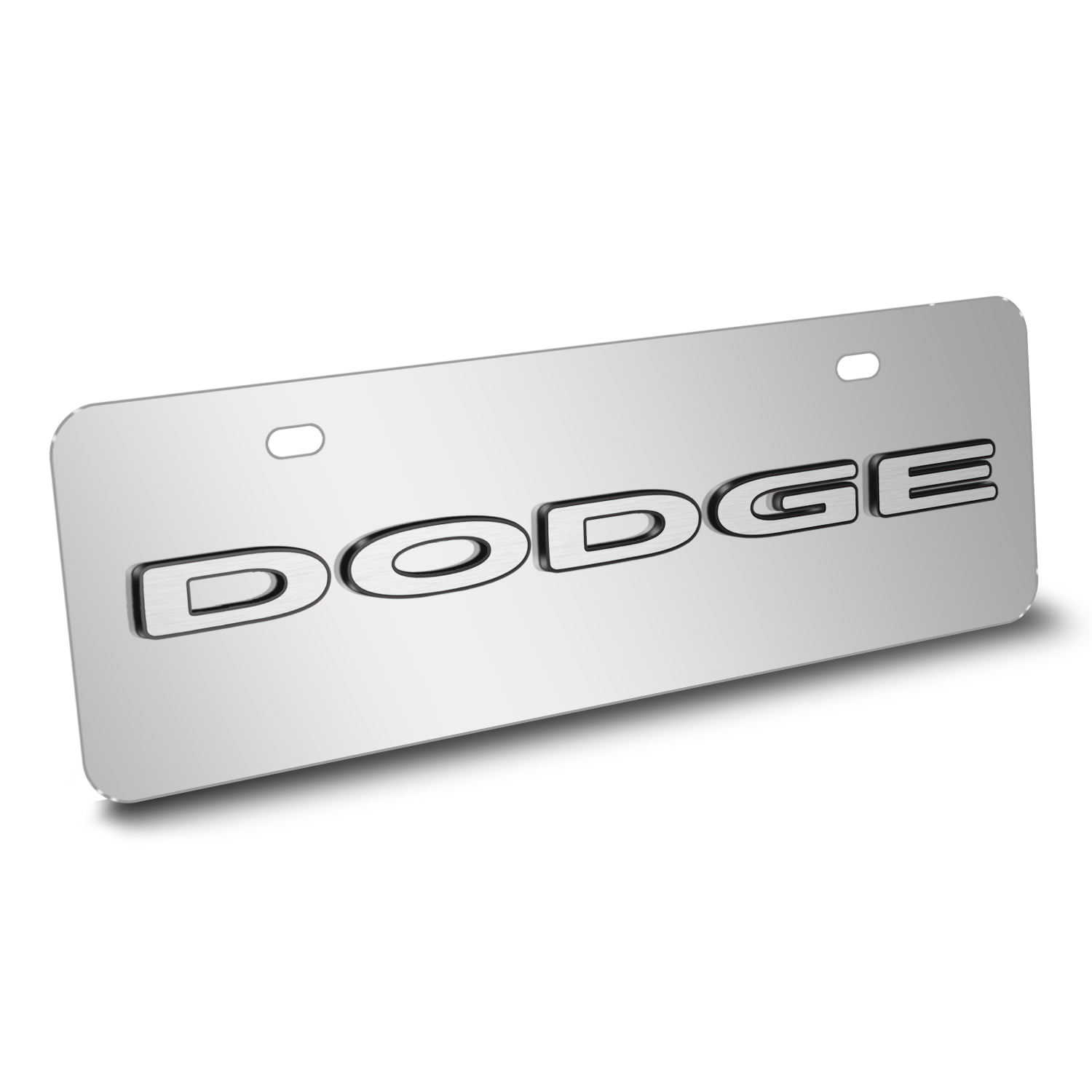 Dodge 3D Logo 12" x 4.25" European Look Chrome Half-Size Stainless ...