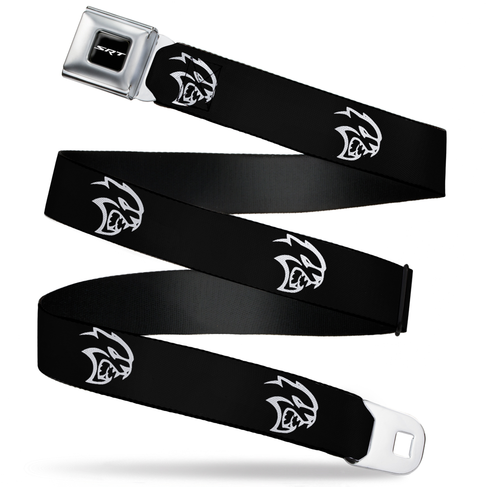 Dodge Belt, Seatbelt Buckle Belt, Dodge Hellcat Logo Black White, 32 to ...