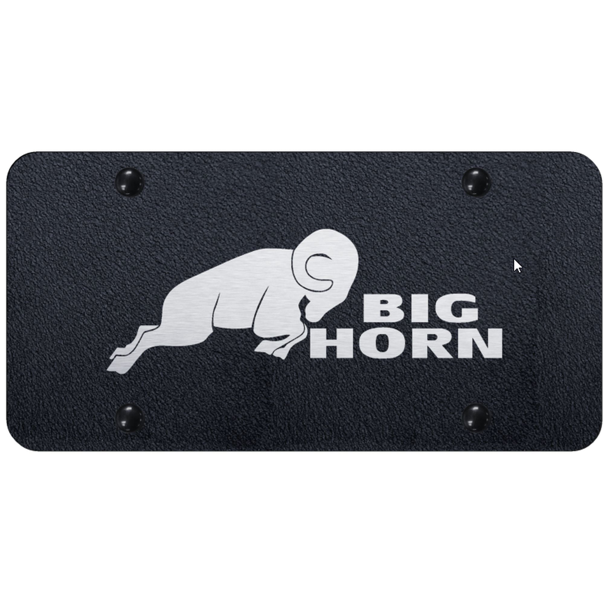 Dodge Big Horn Laser Etched Logo License Plate (Rugged Black) - Walmart.com