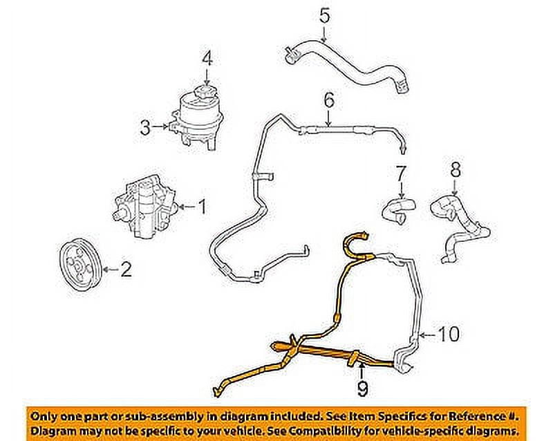 Dodge CHRYSLER OEM 09-10 Journey Pump Hose-Power Steering Cooler Tube ...