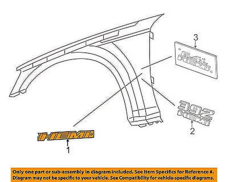 Dodge CHRYSLER OEM 11-16 Charger Front Fender-Emblem Badge Nameplate ...