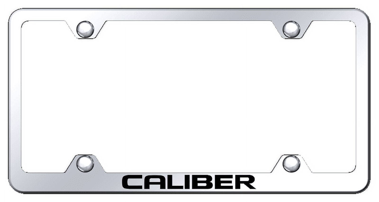 Dodge Caliber Laser Etched Logo Wide Body License Plate Frame (Chrome ...