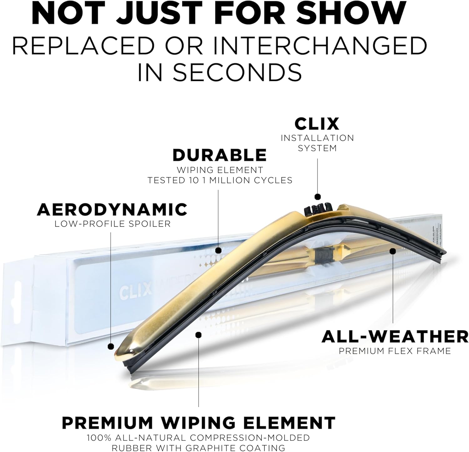 Dodge Challenger (22"/22") Gold Chrome Blades, AllWeather Replacement s ...