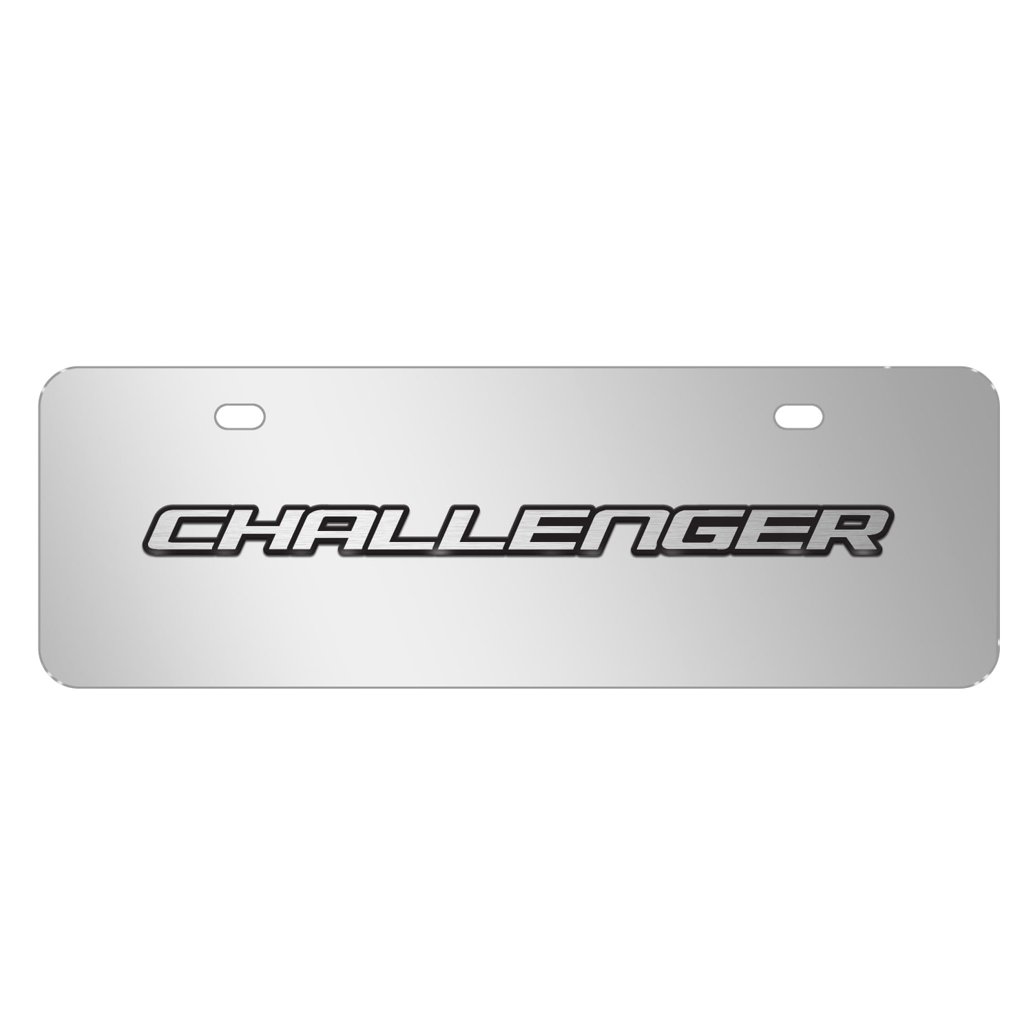 Dodge Challenger 3D Logo 12" x 4.25" European Look Chrome Half-Size ...