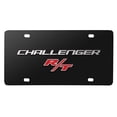 Dodge Challenger R/T 3D Logo on Black Stainless Steel License Plate ...
