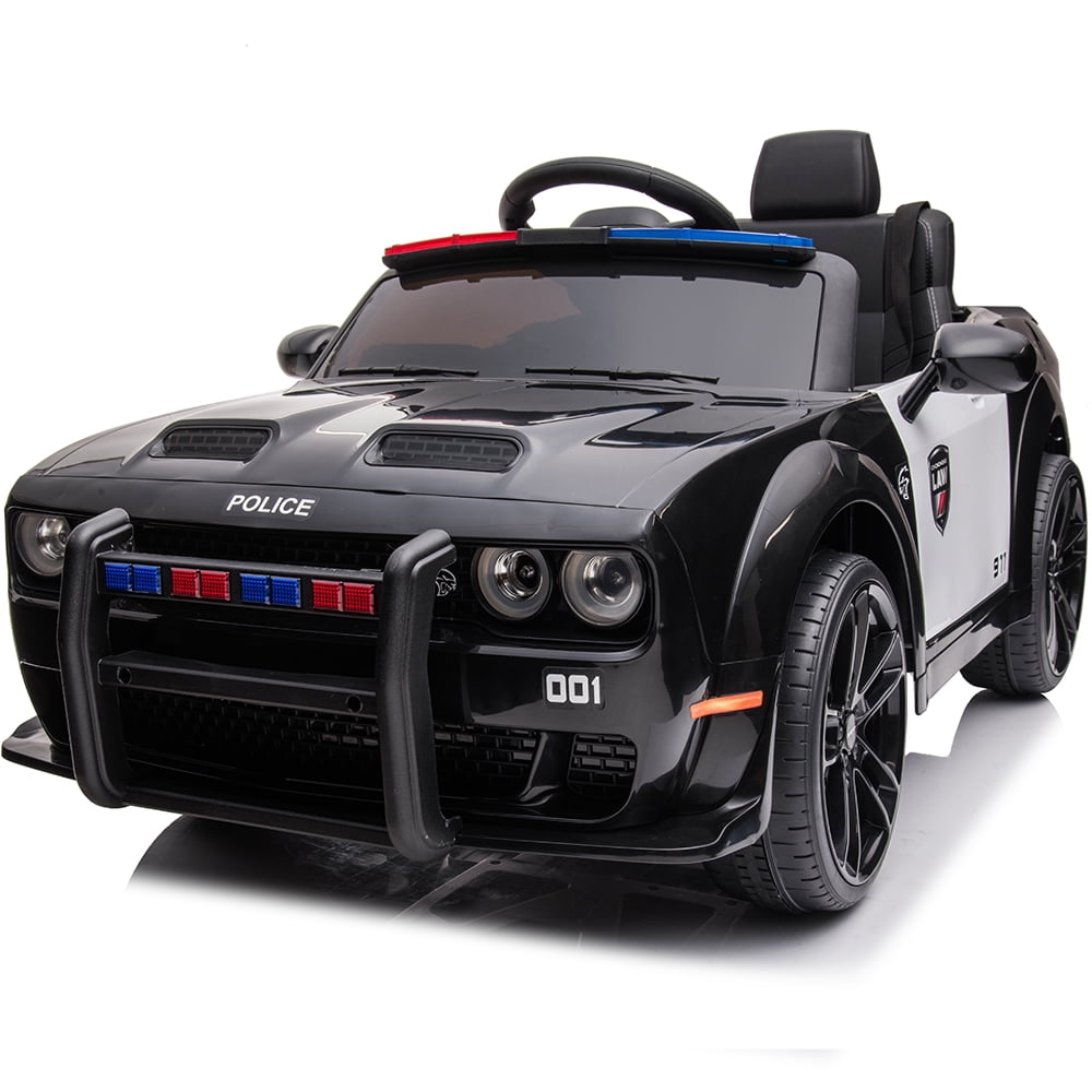 Dodge Challenger Ride on Toys for Kids, 12V Electric Ride on Police Car ...