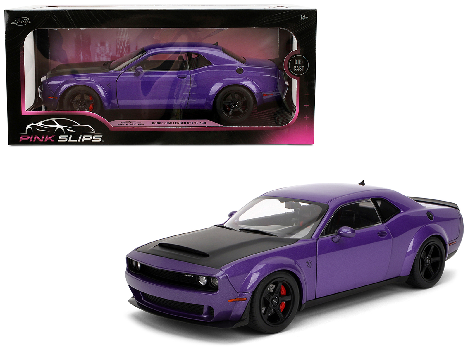 Dodge Challenger SRT Demon w/Display Base, Purple/Black - Jada Toys ...