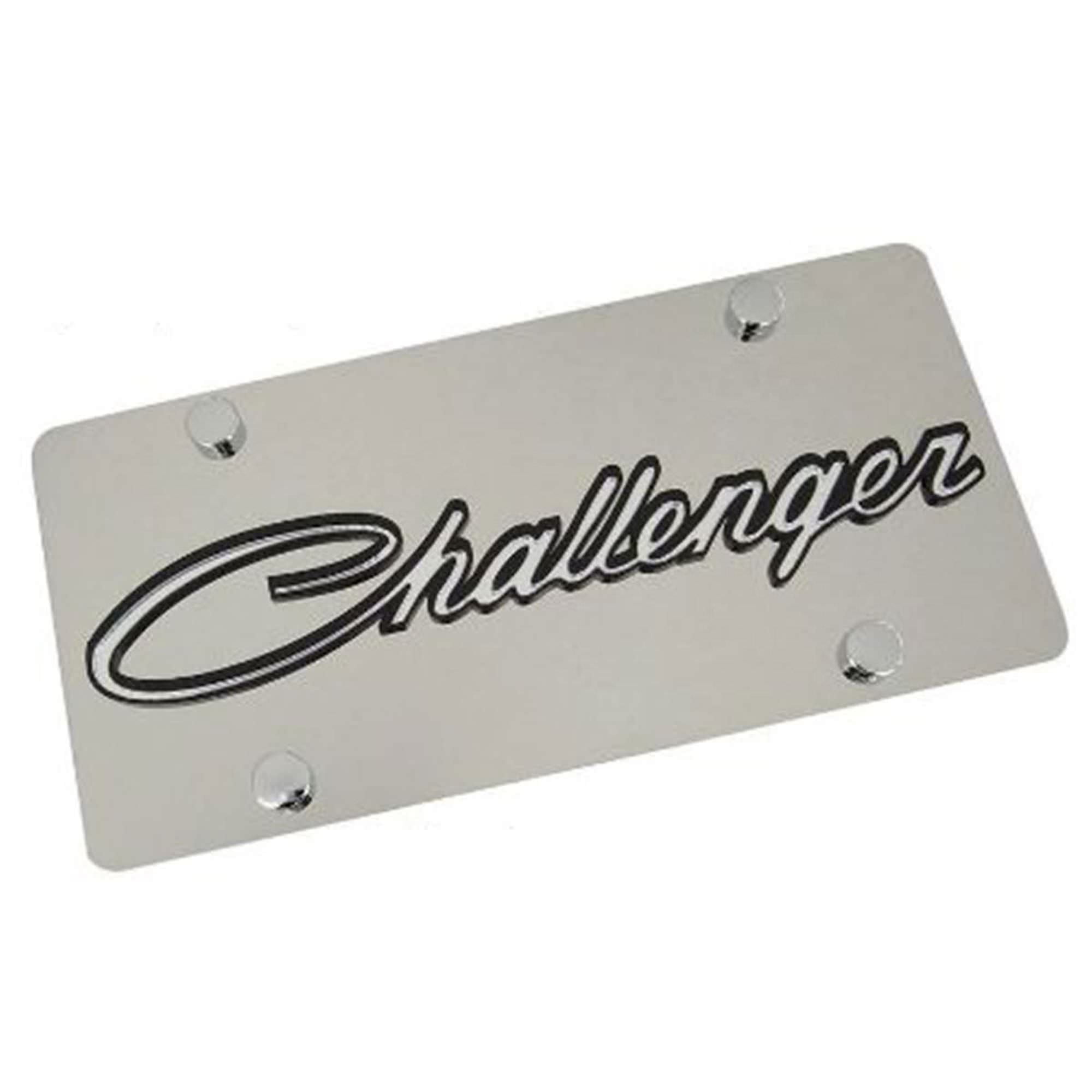 Dodge Challenger Script License Plate (Chrome) - Walmart.com