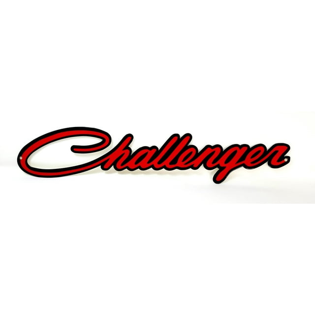 Dodge Challenger Script Steel Sign - Red - Walmart.com