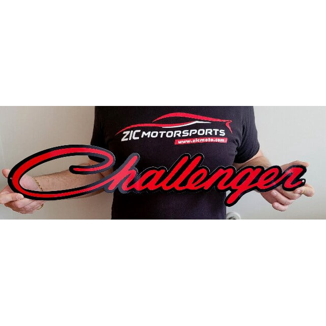 Dodge Challenger Script Steel Sign - Red - Walmart.com