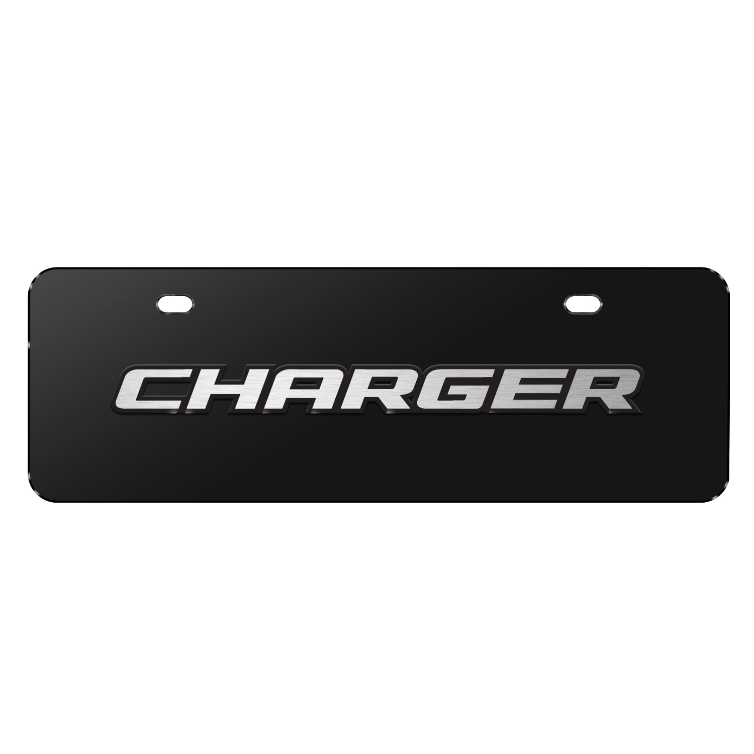 Dodge Charger 3D Logo 12" x 4.25" European Look Black Half-Size ...