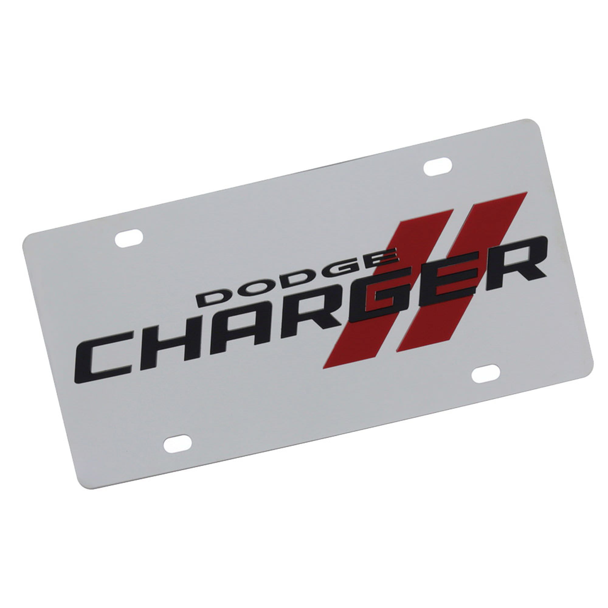Dodge Charger Dual Logo License Plate (Chrome) - Walmart.com