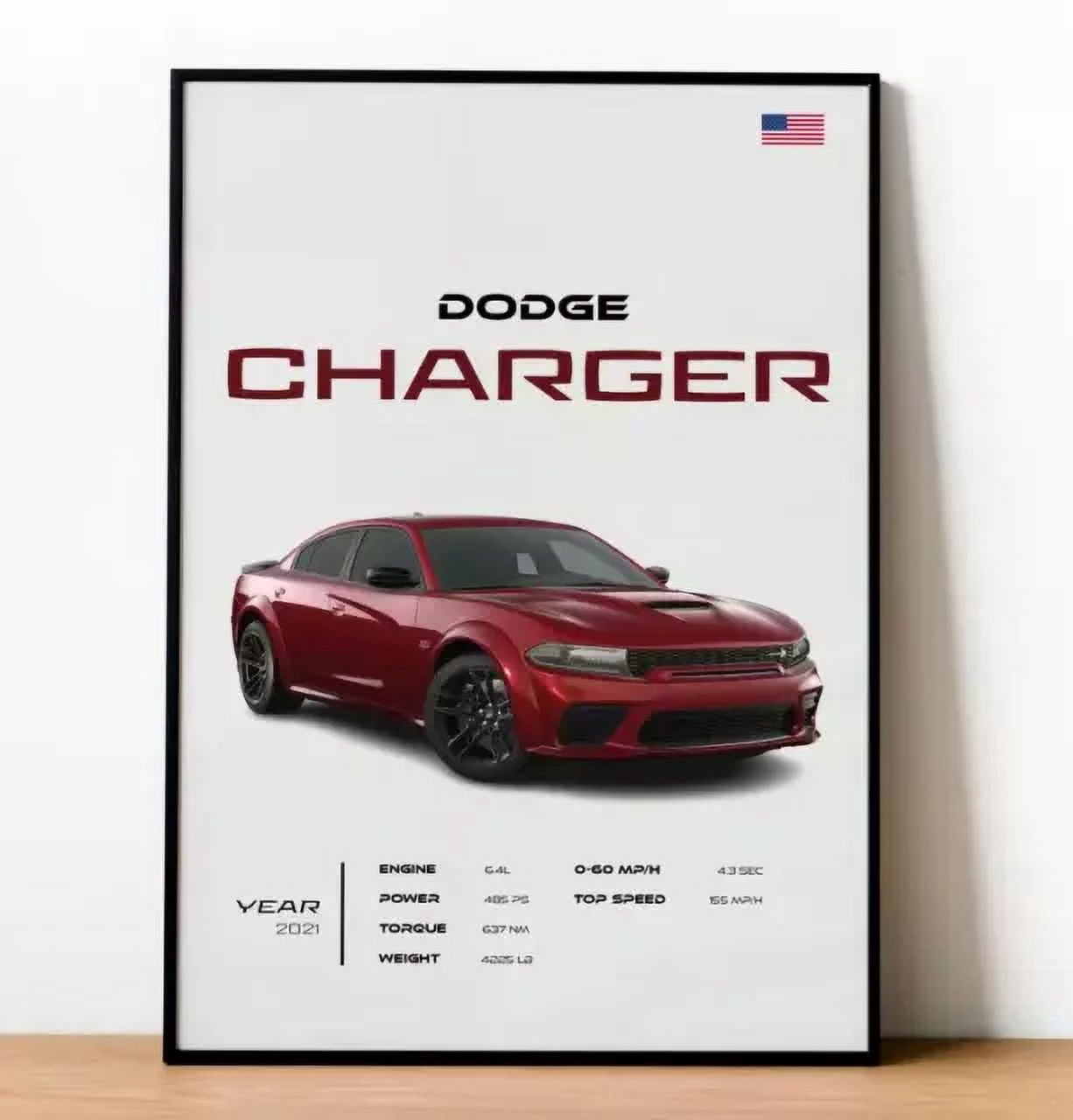 Dodge Charger Poster Vintage Muscle Car Wall Art Print For Home ...