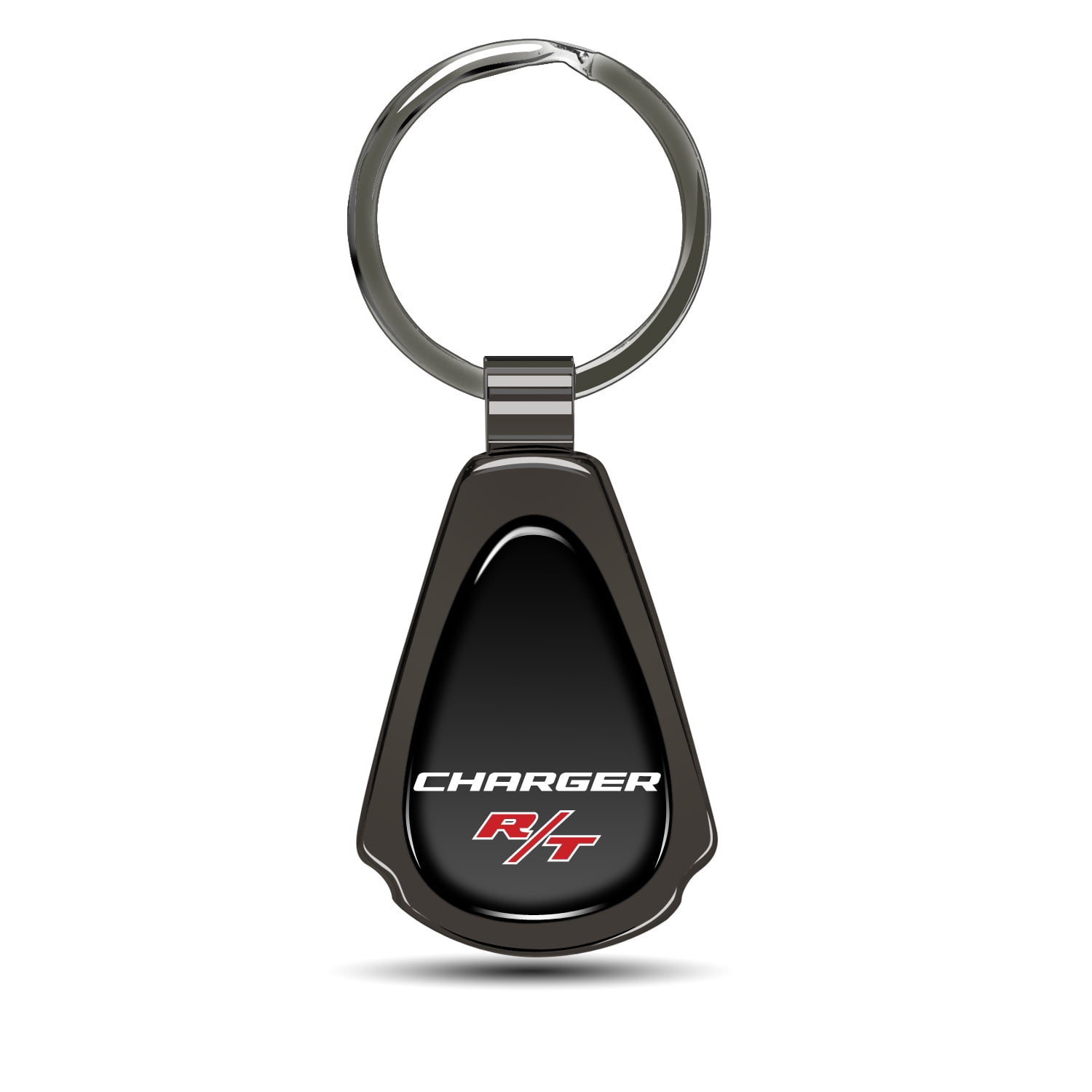 Dodge Charger R/T Black Dome Dark Gunmetal Metal Teardrop Key Chain ...