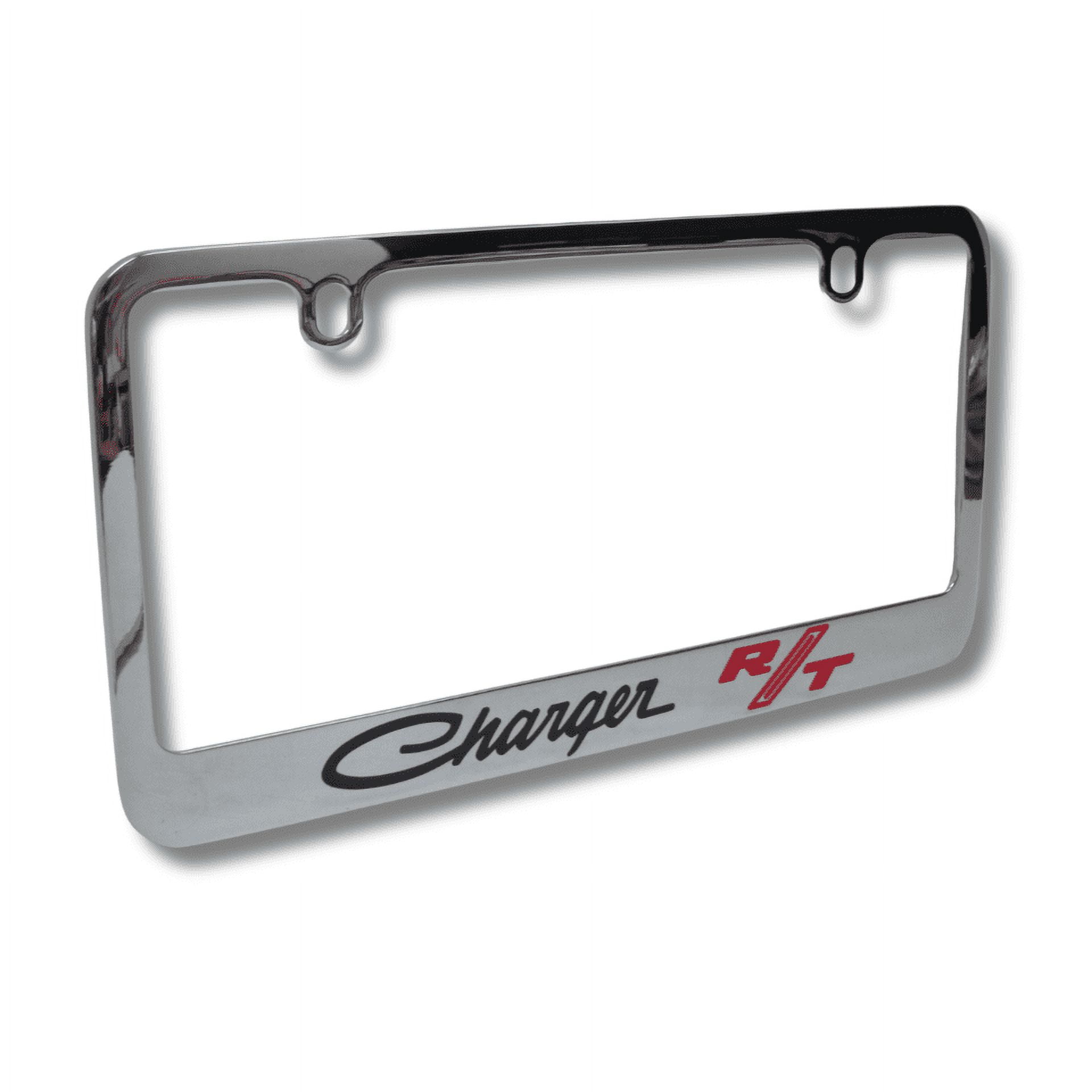 Dodge Charger R/T RT Logo Chrome Brass License Plate Frame Official ...