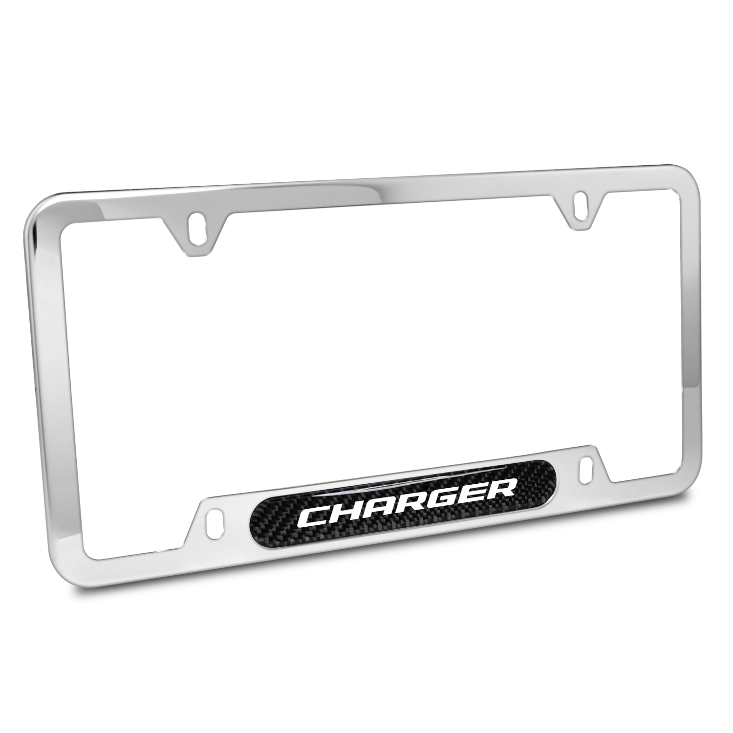 Dodge Charger Real Carbon Fiber Nameplate Chrome Stainless Steel ...