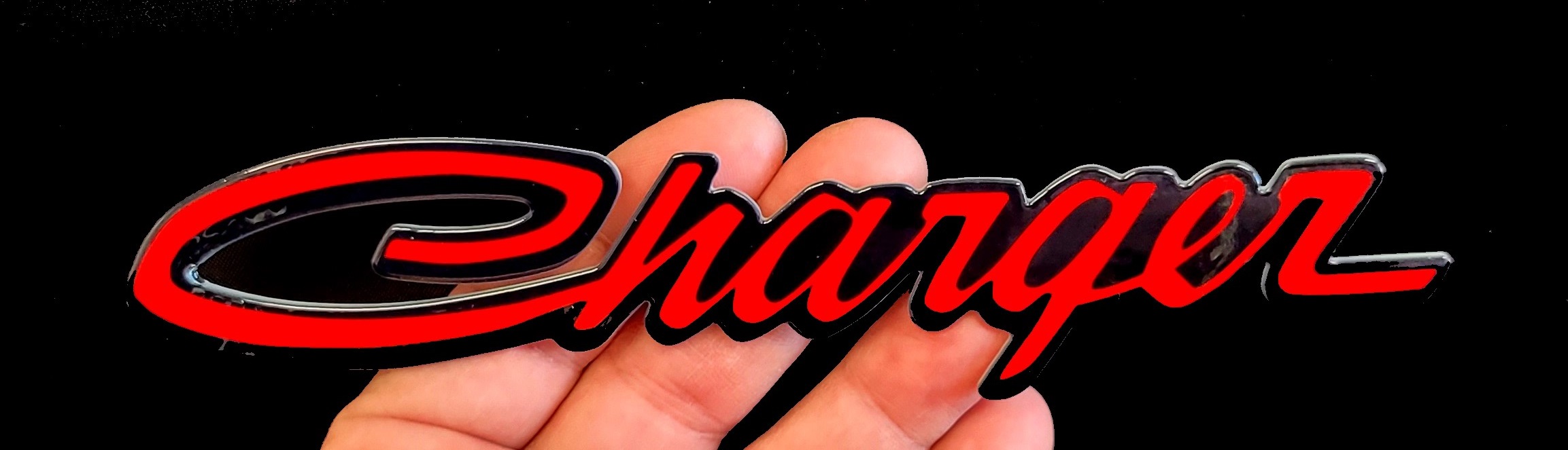 Dodge Charger Script Steel Sign - Red - Walmart.com