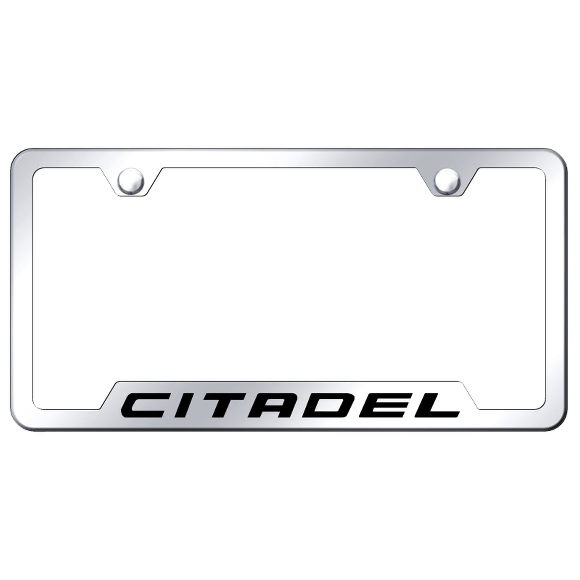 Dodge Citadel Laser Etched Logo Cut-Out License Plate Frame (Chrome ...
