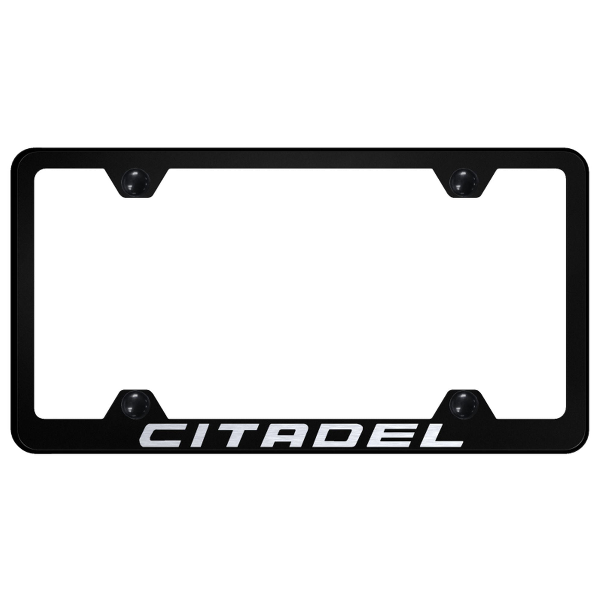 Dodge Citadel Laser Etched Logo Wide Body License Plate Frame (Black ...