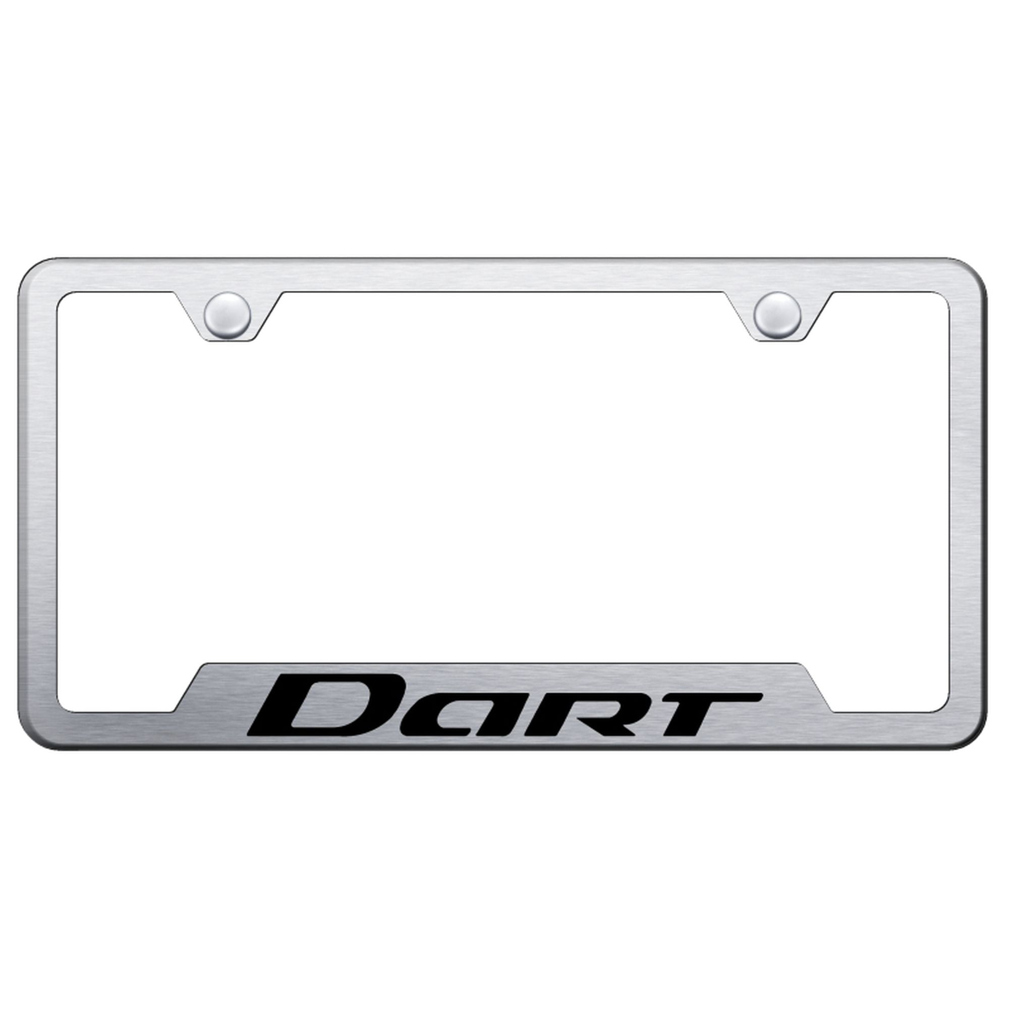 Dodge Dart Laser Etched Logo Cut-Out License Plate Frame (Brushed ...