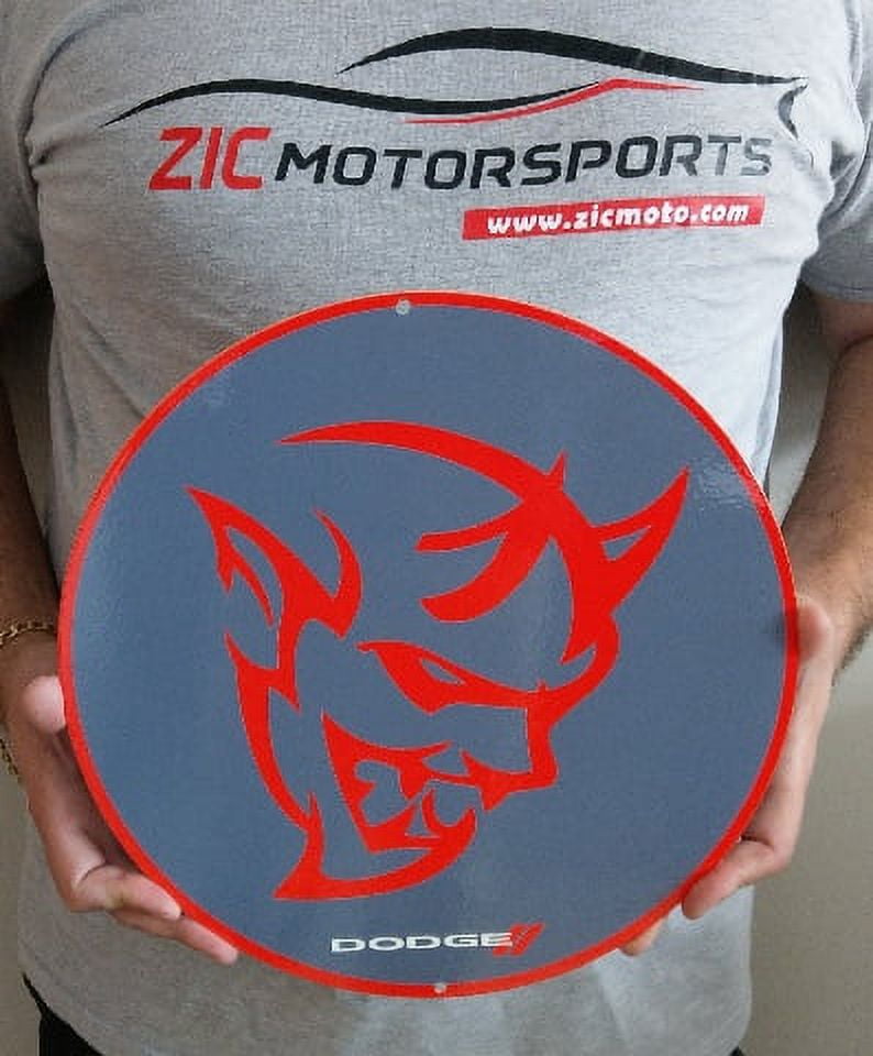 Dodge Demon Grey and Red Steel Sign - Walmart.com