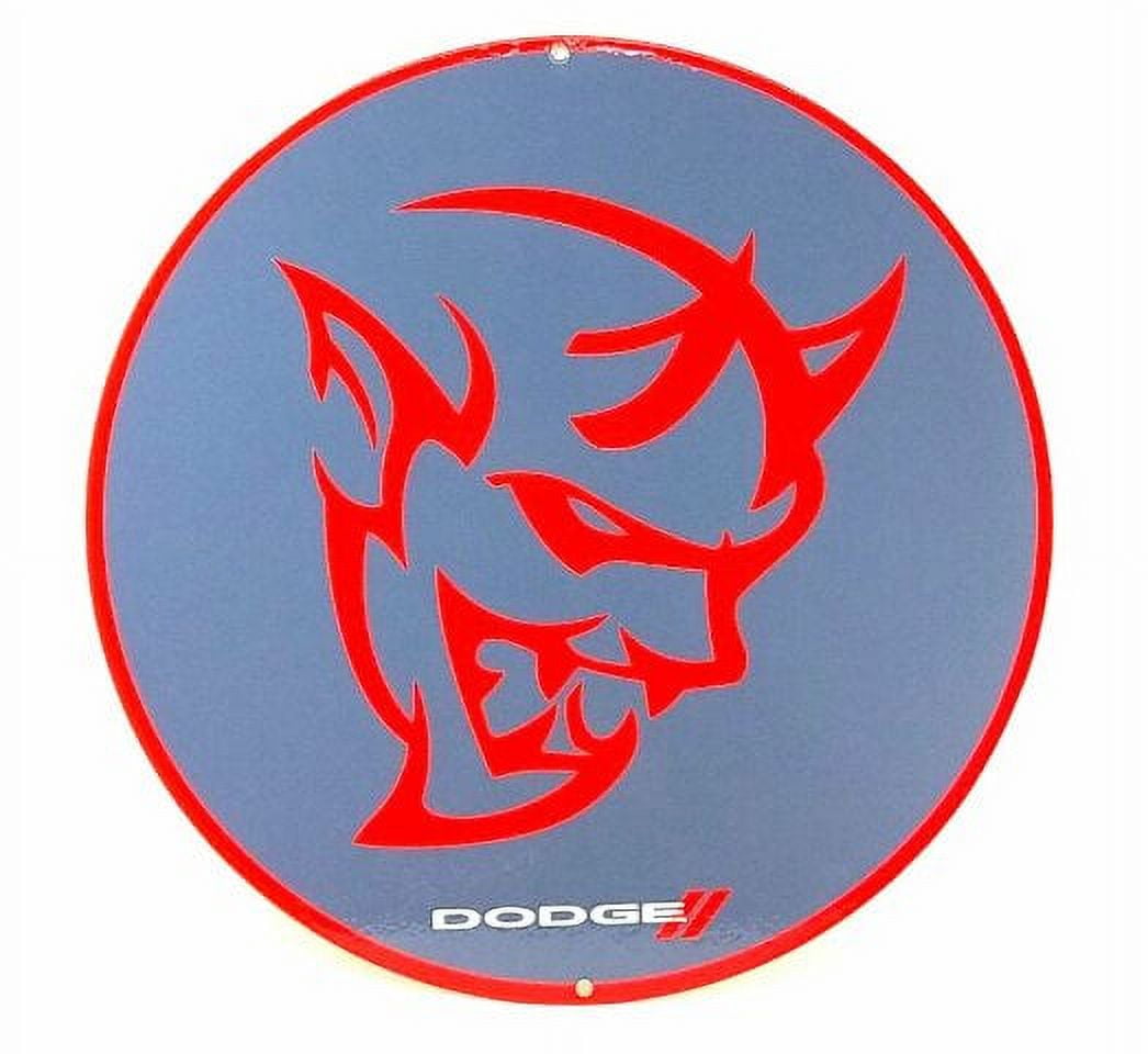 Dodge Demon Grey and Red Steel Sign - Walmart.com