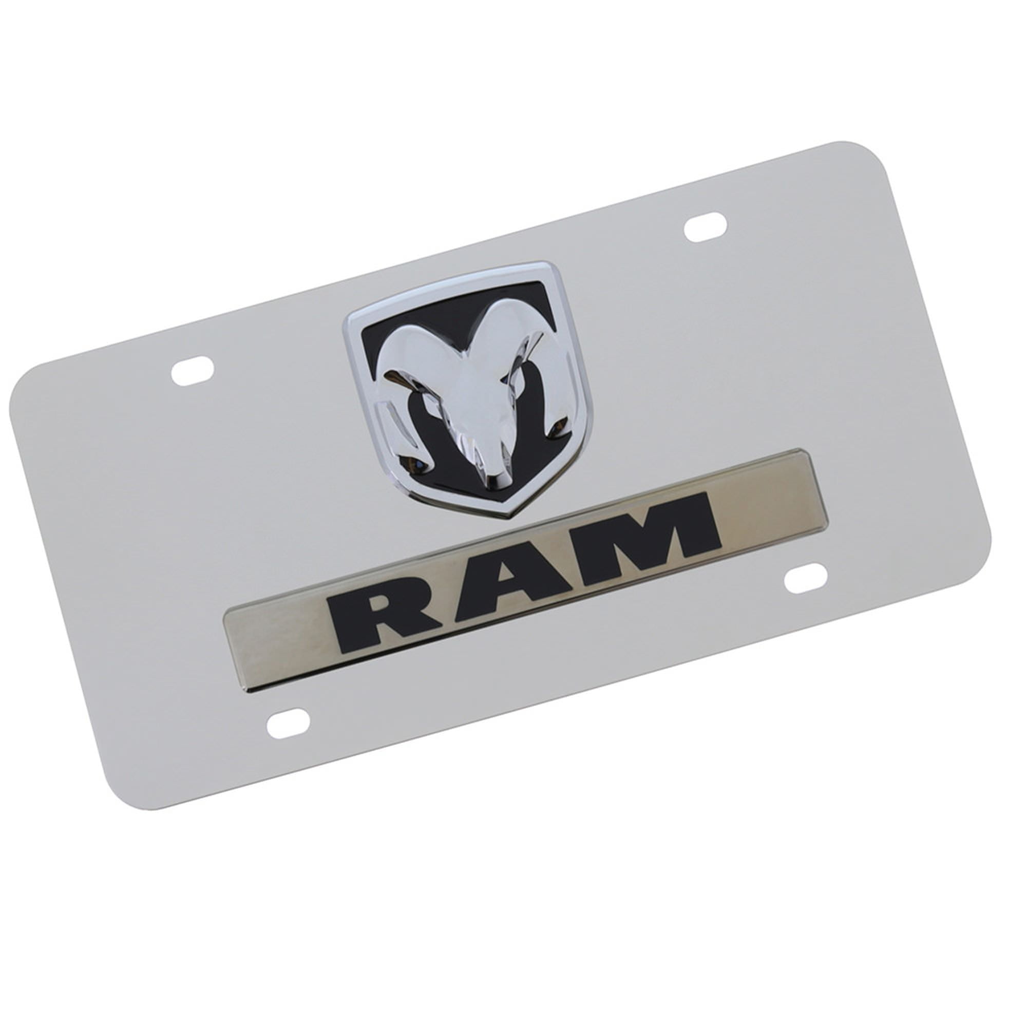Dodge Dual Logo RAM License Plate (Chrome) - Walmart.com