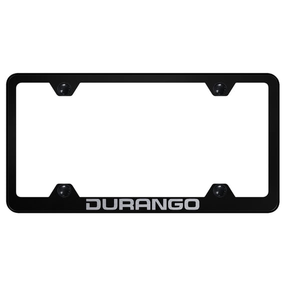 Dodge Durango Laser Etched Logo Wide Body License Plate Frame (Black ...