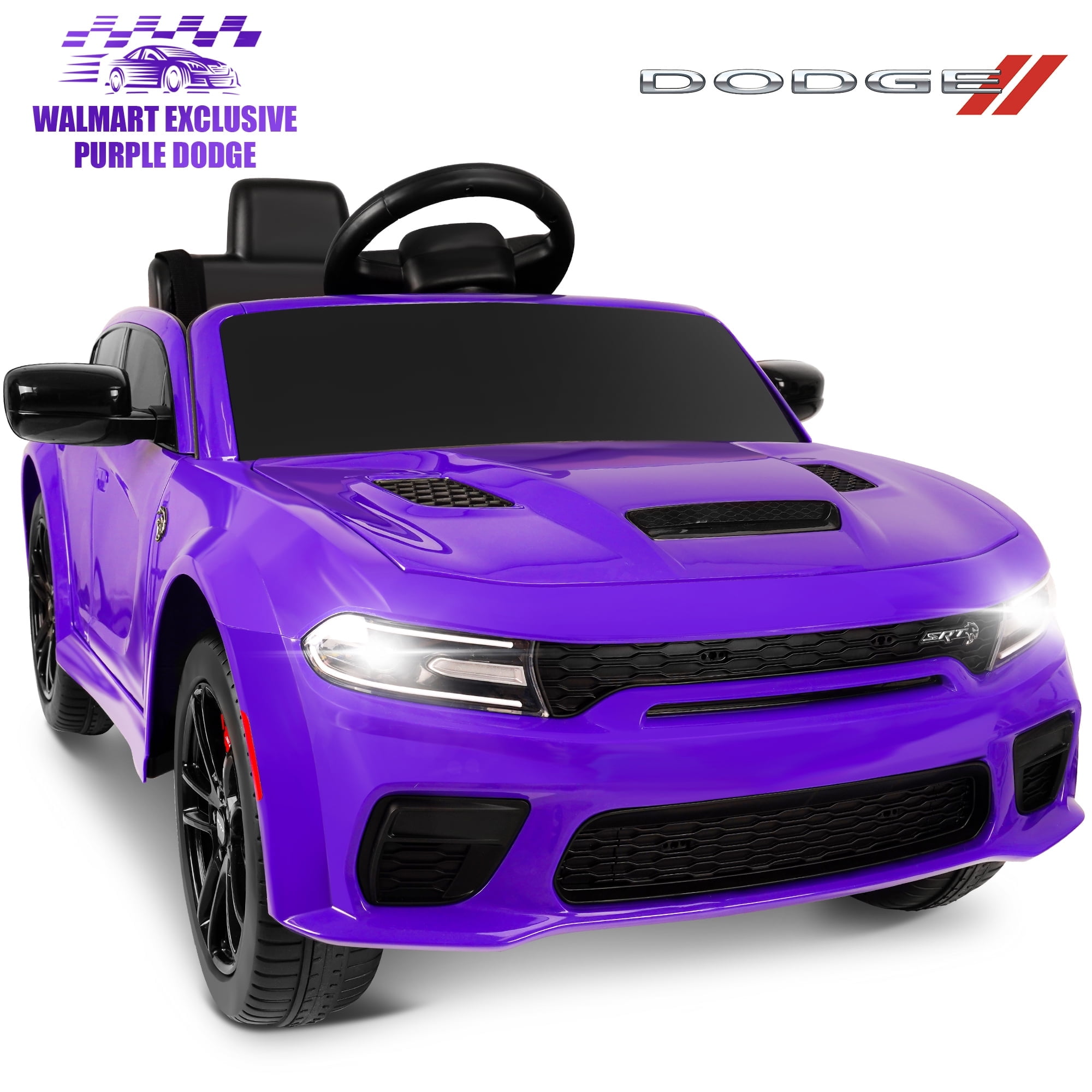 Dodge Electric Ride on Cars for Kids, 12V Licensed Dodge Charger SRT ...